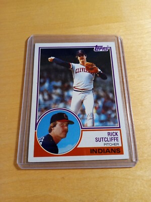 1983 Topps #497 RICK SUTCLIFFE Cleveland Indians Baseball Card, Pitcher ...
