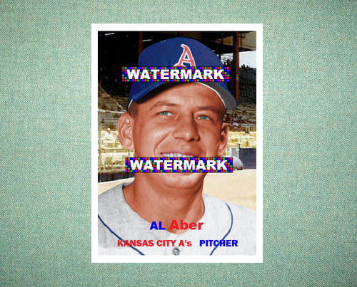 Al Aber Kansas City Athletics 1957 Style Custom Baseball Art Card | eBay