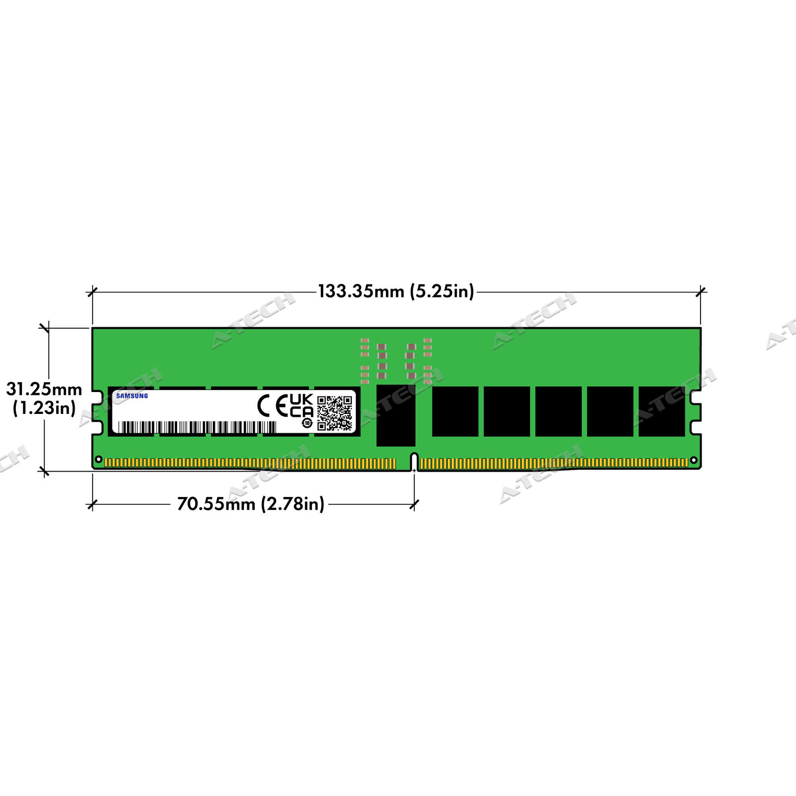 Samsung 32GB 1Rx4 PC5-4800 EC8 RDIMM DDR5-38400 ECC Registered Server ...