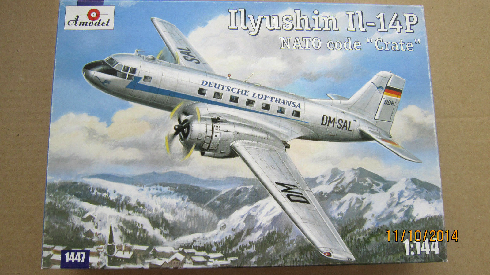 Amodel 1447 Ilyushin IL-14P DDR Lufthansa Civil model, 1/144 scale ...