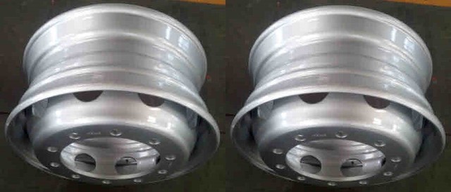 2 Super Single 11.75 X 22.5" Steel Wheel Rims for DAF IVECO SCANIA ...