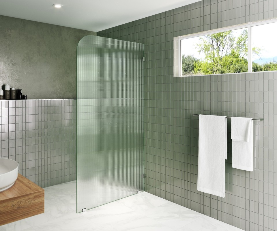 Glass Warehouse FL-RAD-38-R Aurora 78"H x 38"W Shower Screen - Brass | eBay