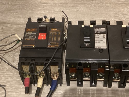 Fuji Circuit Breaker Lot 15a 5a 50a 20a 3 Pole 2 Pole Sa53b Sa33 Sa32 ...