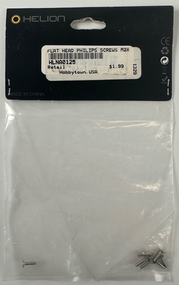 Helion HLNA0125 M2x8mm Flat Head Philips Screws (FHPS) New | eBay
