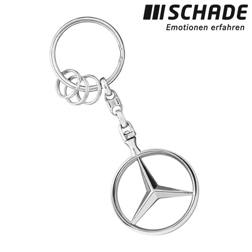 Original Mercedes Schlüsselanhänger Brüssel silber Metall Stern Key ...
