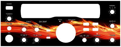 Galaxy DX 2547 CB Radio Face Plate Decal Any Design/Color Connnex Cobra ...