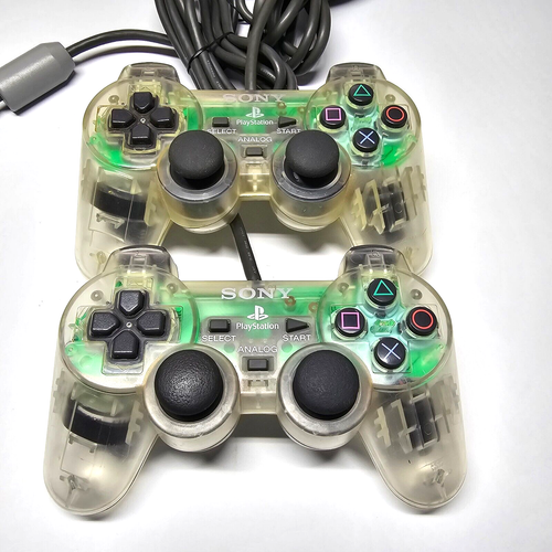 2x Official Crystal Clear DualShock Analogue Controller Sony ...