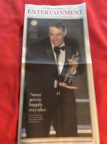 LA TIMES ENTERTAINMENT OSCARS SECTION MARCH 2025 ANORA SEAN BAKER ...