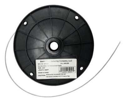 Baron 0.09375 in. D X 500 ft. L Zinc Plated Galvanized Steel Cable | eBay