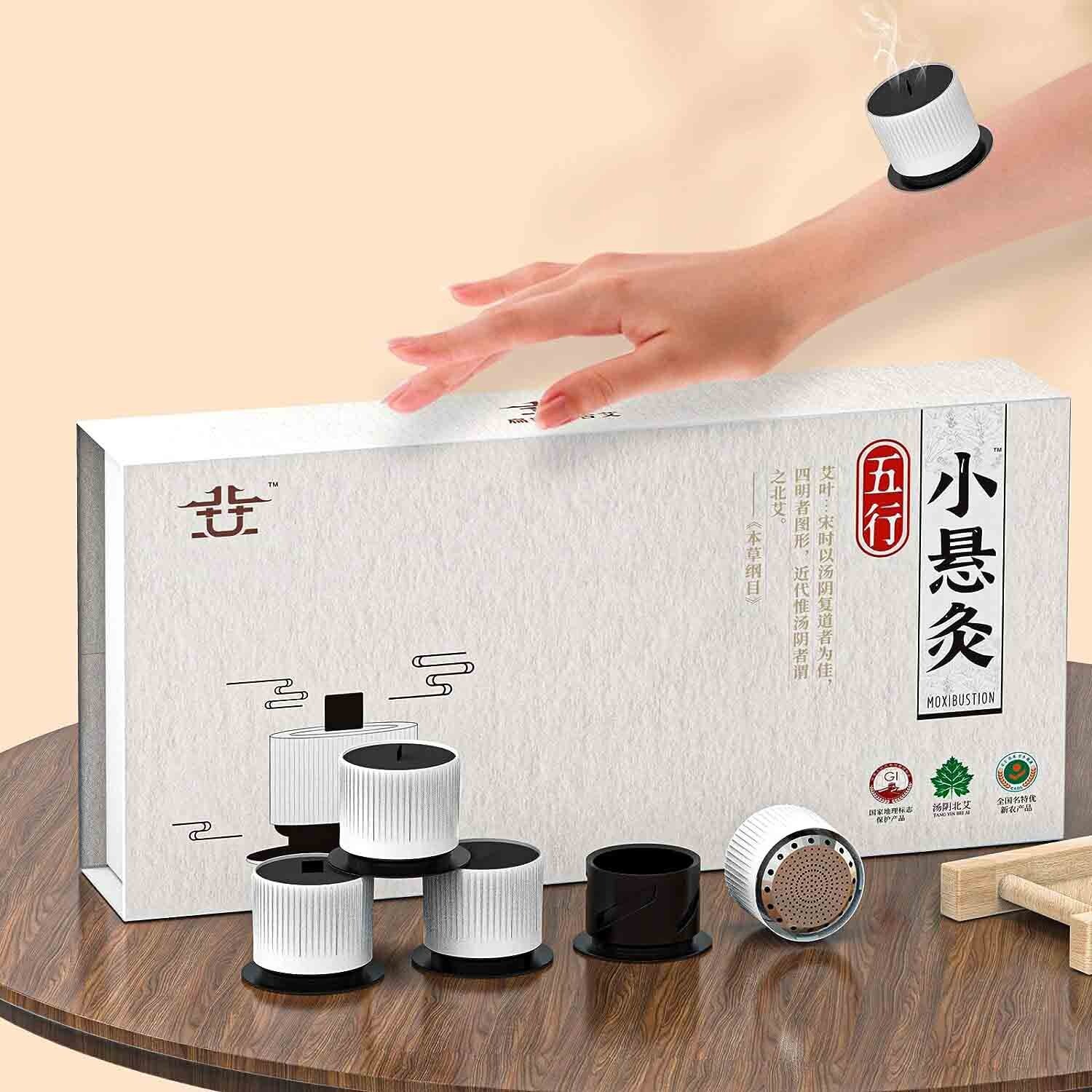 4 Pack Portable Safe Home Smokeless Moxibustion Boxes 40 Rolls Small ...