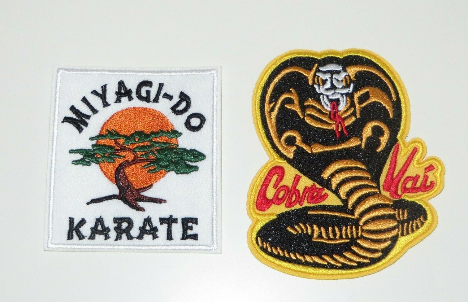 Karate Kid Cobra Kai & MIYAGI-DO KARATE Embroidered Iron On Patch Set ...
