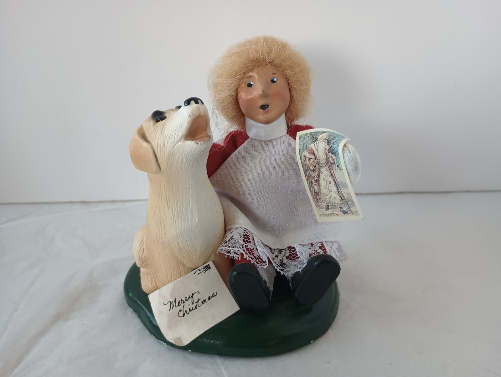 Vintage 1998 Byers Choice Christmas Carolers Little Girl With Dog ...