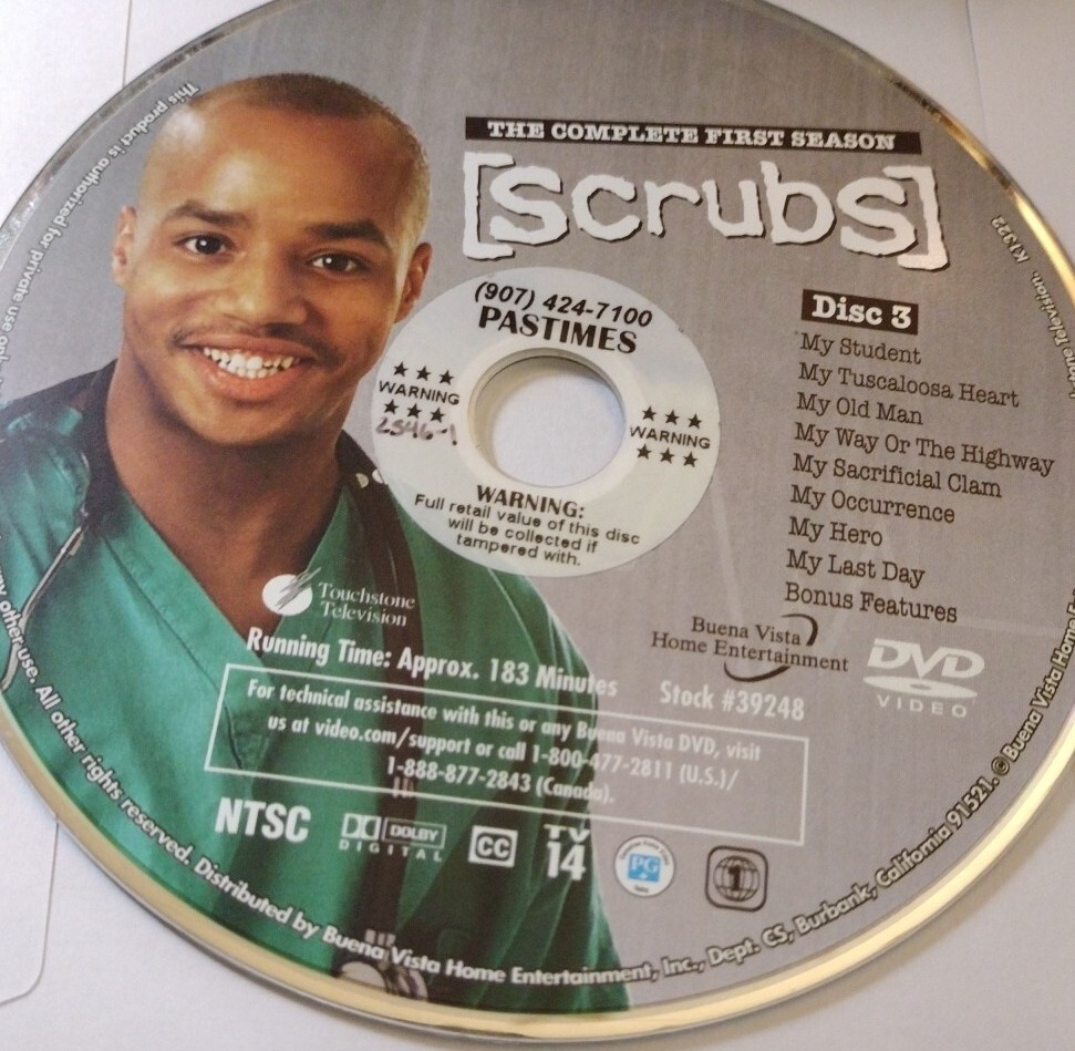 Scrubs: The Complete First Season (DVD disc 3 only, 2001) 1, touchstone ...