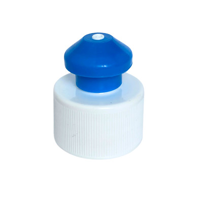 Blue & White PP plastic 28-410 push/pull lid cap (500 count) | eBay
