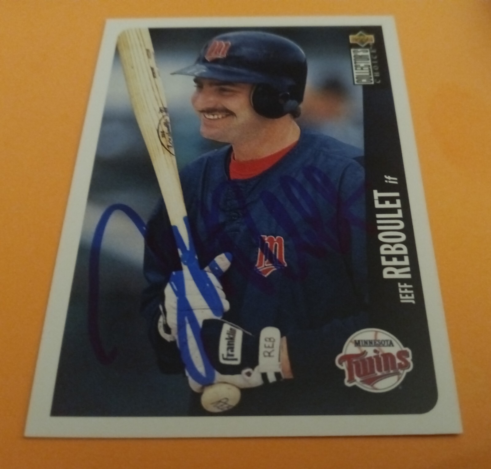1996 Jeff Reboulet SIGNED UD Collector's Choice Card #607 Minnesota ...