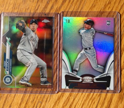 YUSEI KIKUCHI 2020 Topps Chrome Gold Ref/50 & Brandon Lowe 2019 ...