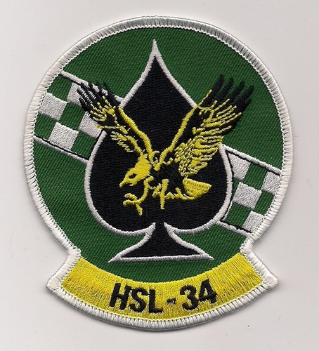 HSL-34 GREEN CHECKERS SH-2 SEASPRITE HELICOPTER SQN patch | eBay