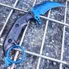 9.5" Blue Tactical Full Tang Talon Fixed Blade Hunting Survival ...