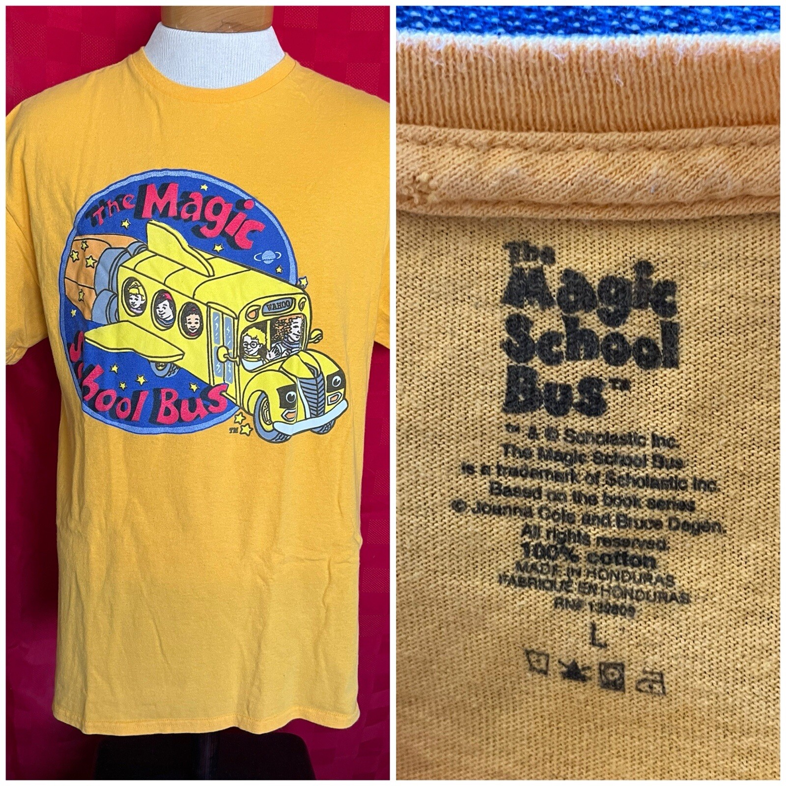 Yellow The Magic School Bus Shirt Size Large TV Show … - Gem