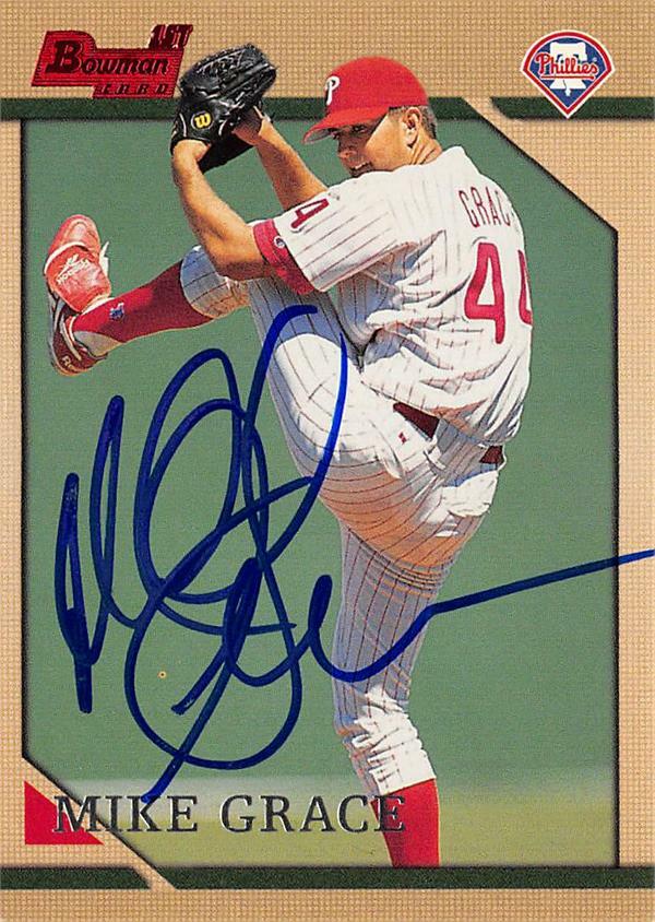 Mike Grace autographed Baseball Card (Phillies) 1996 Bowman 1st Rookie ...