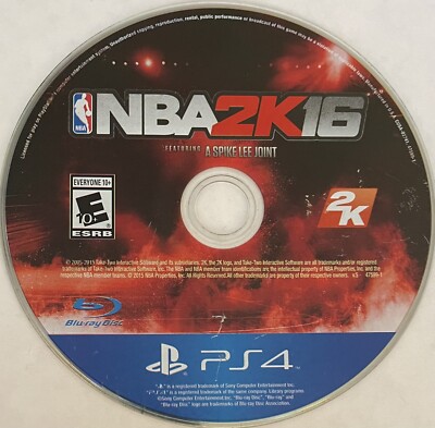 NBA 2K16 (Sony PlayStation 4, 2015, PS4) DISC ONLY | NO TRACKING | M64 ...