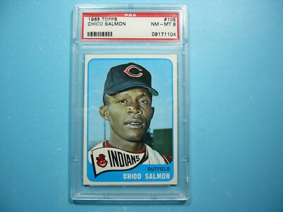 1965 TOPPS MLB BASEBALL CARD #105 CHICO SALMON PSA 8 NM/MINT SHARP+ '65 ...