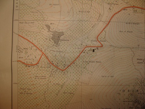 1945 Palestine Israel JERUSALEM Map DEIR YASIN, SHEIKH BADR Arab ...