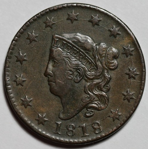 1818 Coronet Head Large Cent - US 1c Copper Coin | eBay