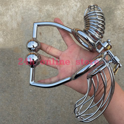 Male Stainless Steel Chastity Device Adjustable Metal Chastity Cage ...