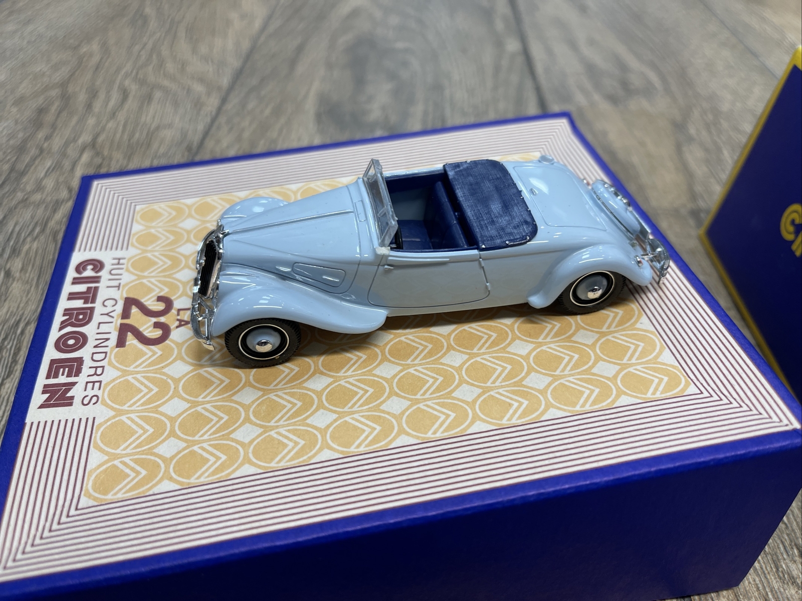 NOREV CITROEN 22 CV ROADSTER 1934 - 8 CYLINDERS - BLUE 1:43 - EXCELLENT ...
