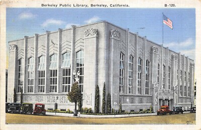 Berkeley California 1940 Postcard Berkeley Public Library | eBay