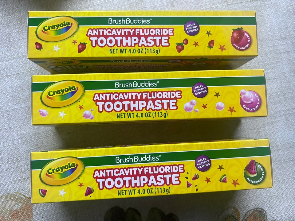Crayola Silly scents anticavity toothpaste strawberry bubble gum water ...