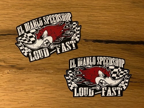 2x Horsepower Diablo Aufkleber Hotrod Sticker USA V8 Oldschool Kult ...