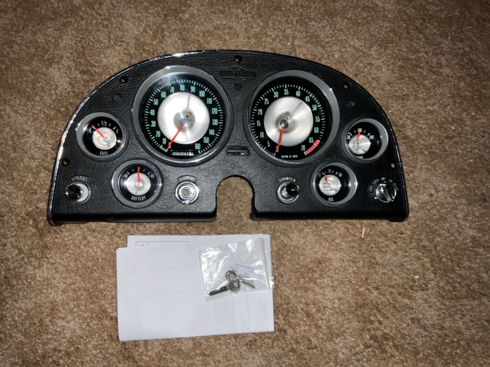 GM 1963 C2 CORVETTE DASH CLUSTER 340 360 HP SPEED WARNING BUZZER TACH ...