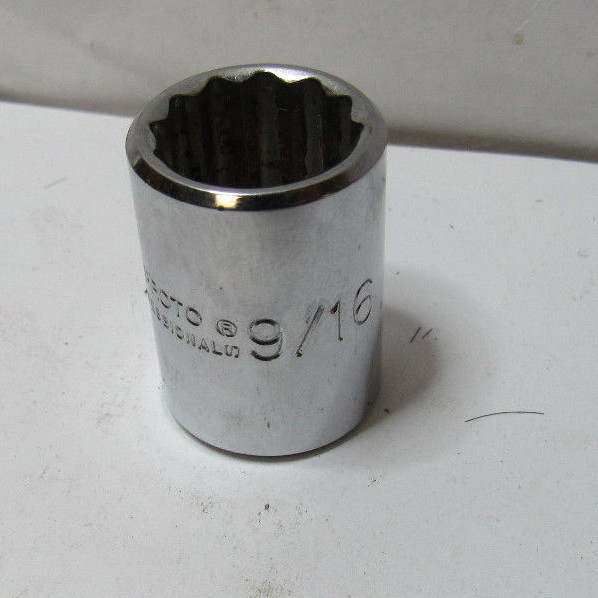 PROTO #5218 9/16" 12-Point Chrome Socket 3/8" Drive Made in USA for ...