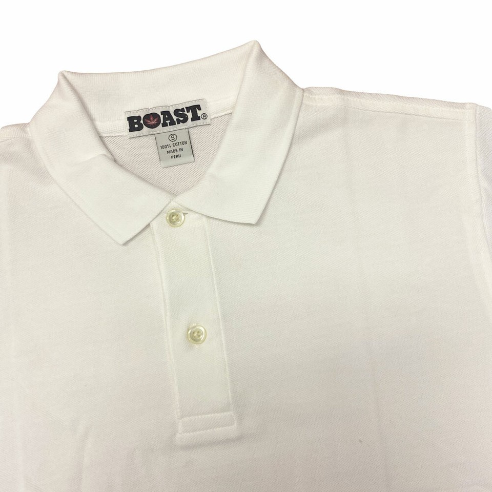 BOAST Men's White Core Solid Polo Shirt $65 NEW | eBay