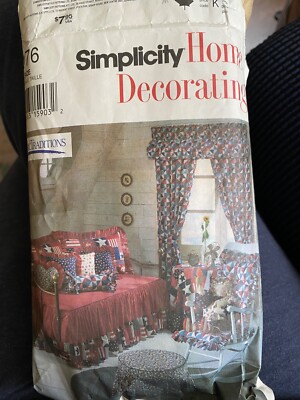 Vintage Simplicity Home Decorating Pattern 9176. Bed cover, curtains ...