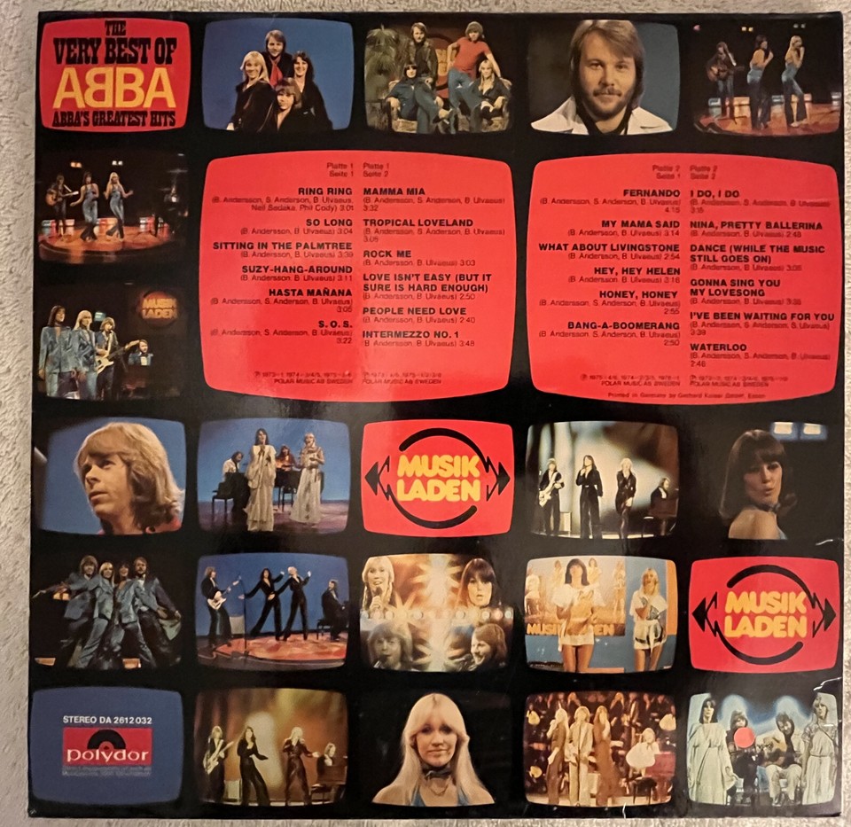 ABBA: THE VERY BEST OF ABBA - ABBA'S GREATEST HITS- 2 vinyl LPs GERMAN ...