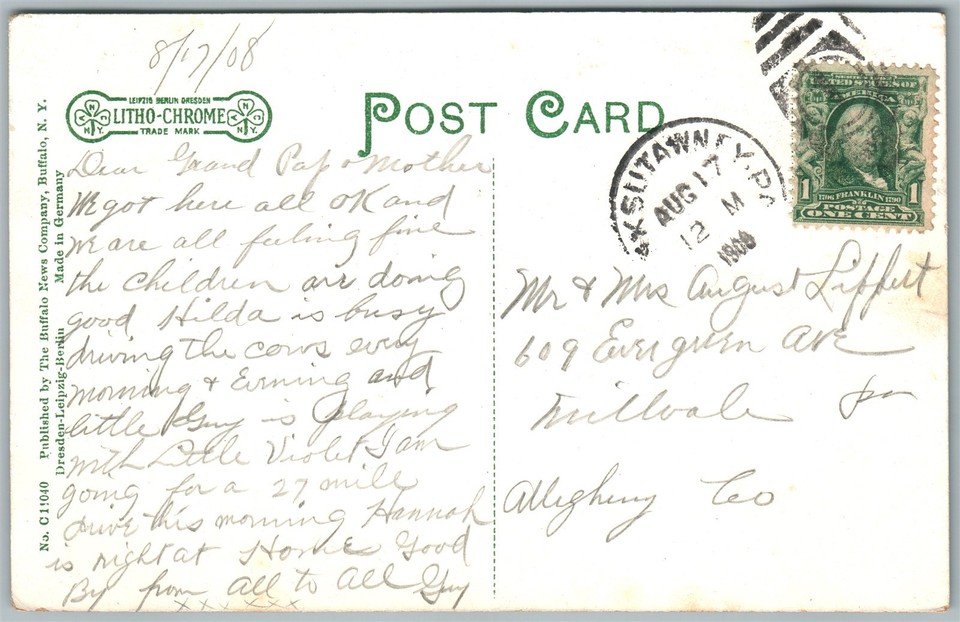 PUNXSUTAWNEY PA ADRIAN HOSPITAL 1908 ANTIQUE POSTCARD w/ CORK CANCEL | eBay