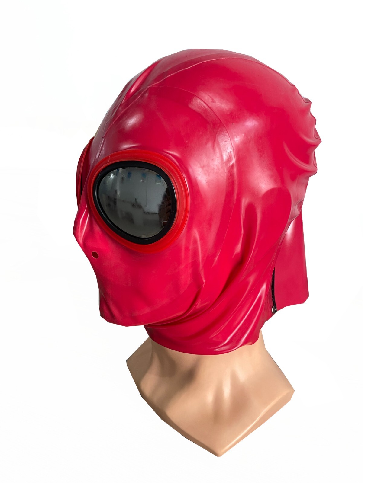 Full cover latex gummi mask with eye glass latex mask glass 0.4mm ...