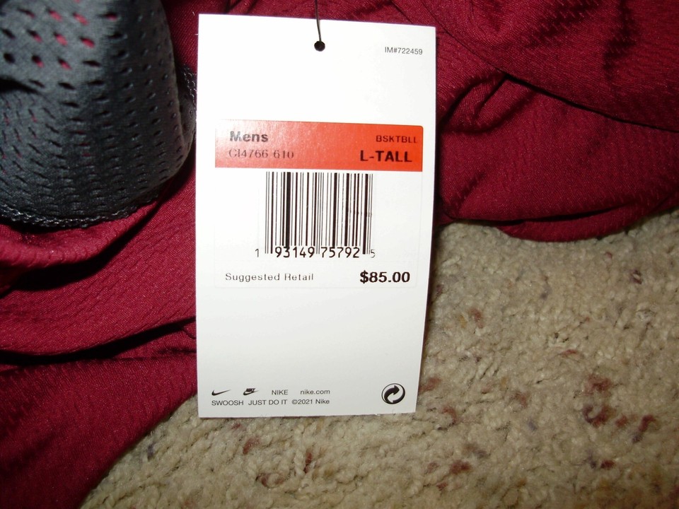 NIKE Dri-Fit CI4766-610 Mesh Cardinal Crew Pullover L/S Top Shirt Men ...