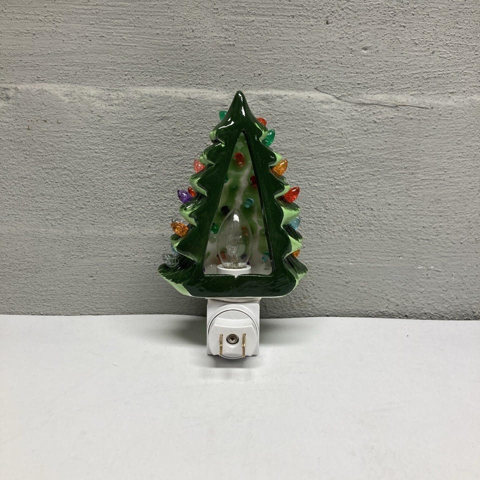 Christmas Tree Night Light - Plug in Ceramic | eBay