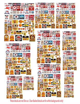 1:32 1:64 1:43 & OTHER SMALL SCALE VINTAGE OIL & GAS SIGN DECALS #3 | eBay