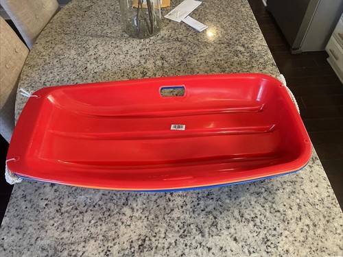 3 Pack Winter Snow Sled Boat Shape Toboggan Sledge Downhill with Pull ...