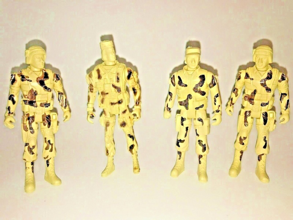 5.5" Poseable Action Figures 4 PACK Police Man Fireman Army Marine or ...