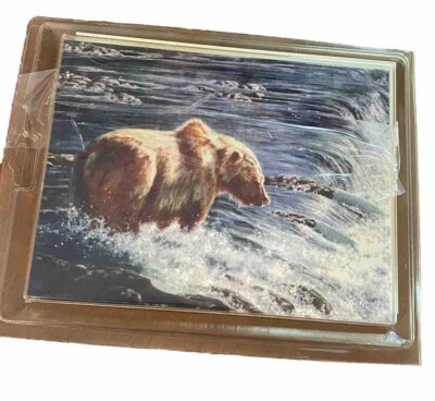 Mexican Tile w/Robert Binks Wildlife Art Bear Fishing by Tile Art ...