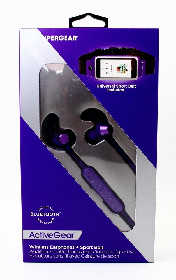 Hypergear ActiveGear Purple Wireless Bluetooth Earphones + Sport Belt Set | eBay
