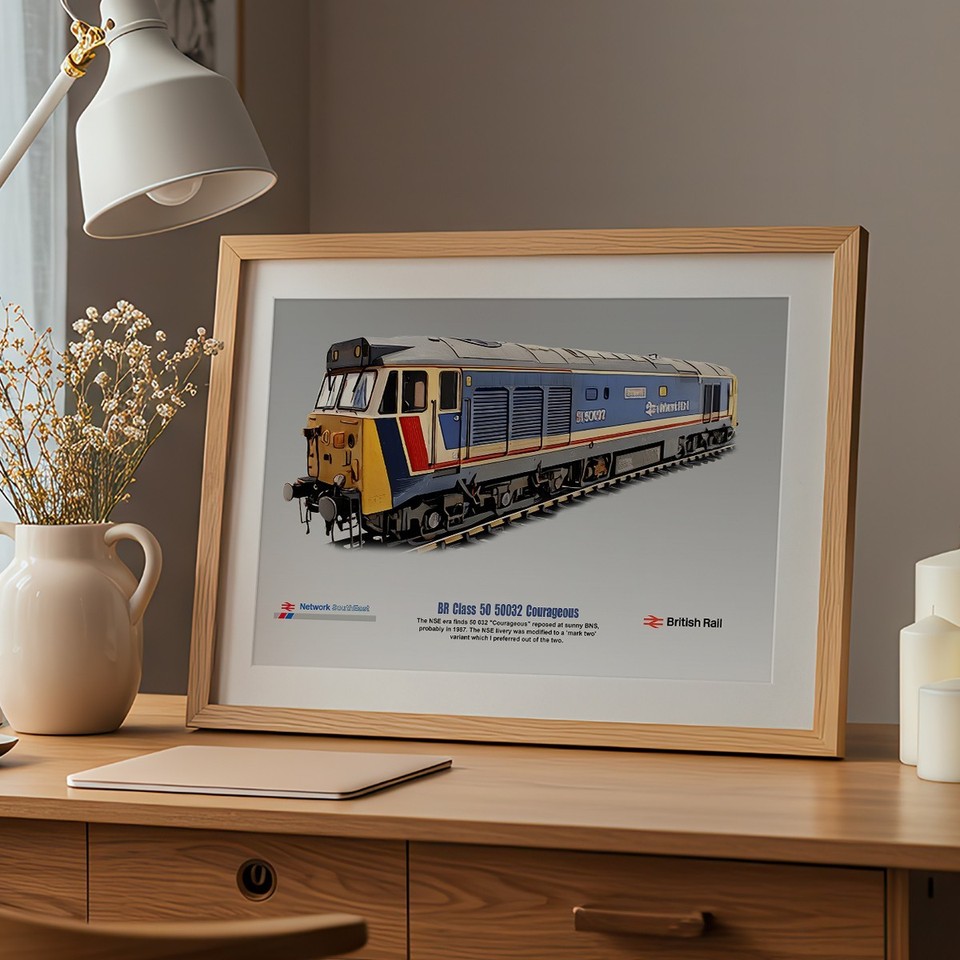 Class 50 Network Southeast Livery Loco A3 Artwork Print Poster Model ...