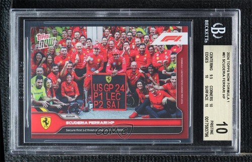 2024 Topps Now Formula 1 Scuderia Ferrari #061 BGS 10 PRISTINE | eBay