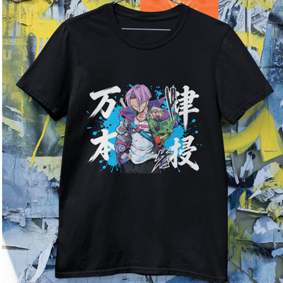 Dragon Ball Z Future Trunks Anime Shirt Sword Graphic Black T-Shirt | eBay